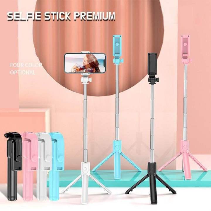 Tongsis Tripod Bluetooth R1 3in1 Remote Action Cam Macaron R1 Tongsis ...