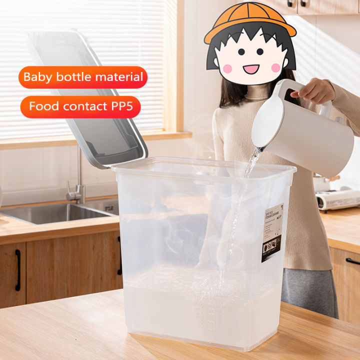 high-capacity rice dispenser 25kilos air tight cereal rice storage ...