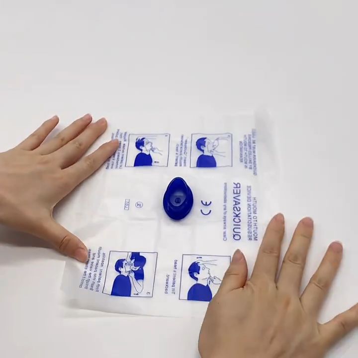 10pcs Disposable First Aid Respirator One Way Valve CPR Face Shield ...