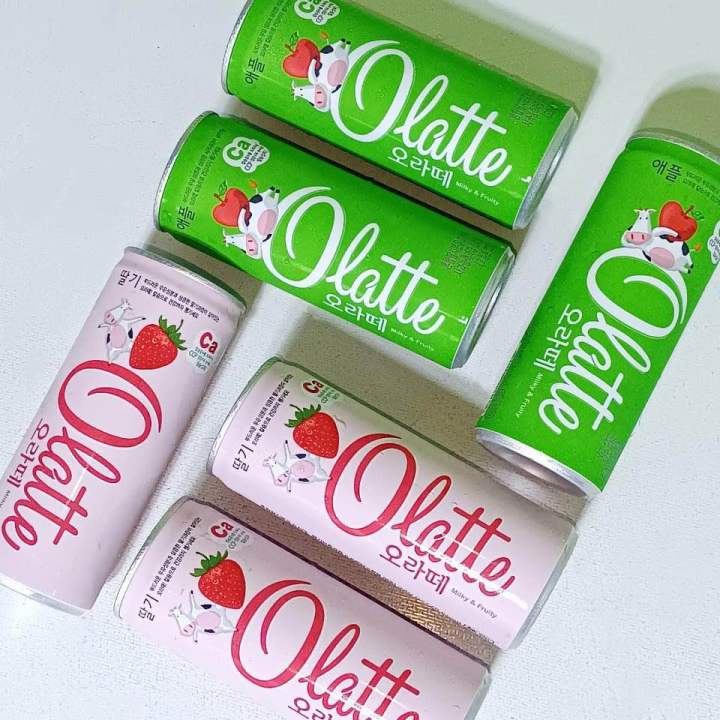 O'Latte Strawberry, Apple Milky and Fruity (3cans 240ml) | Lazada PH