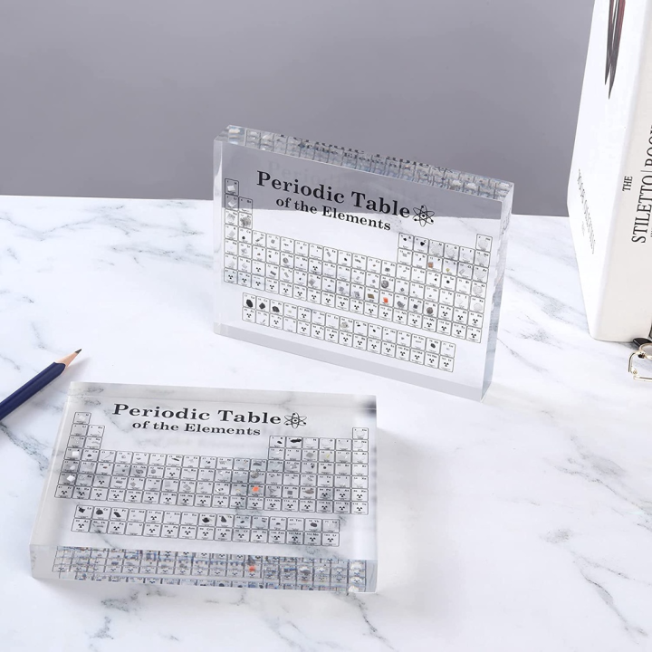 Acrylic Display Periodic Table With Real Elements For Kids School ...