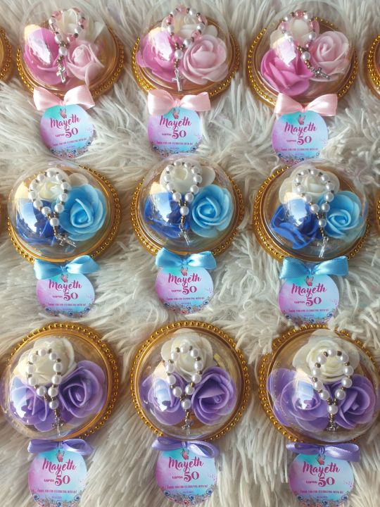 Acetate Flower Dome Souvenir (for Wedding Birthday Debut Christening ...