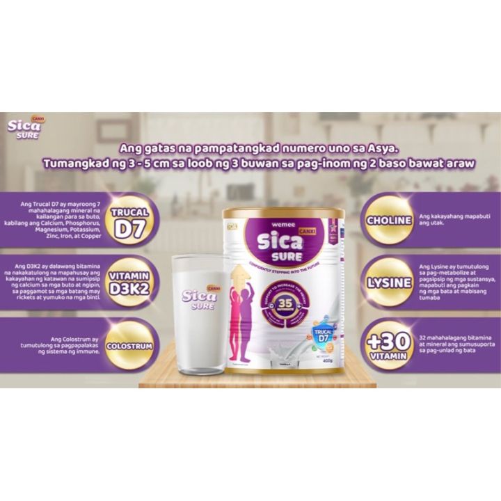 SICA SURE milk for height increase 400g | Lazada PH