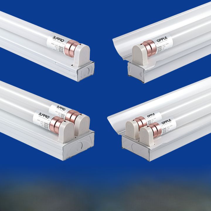 T8led Fluorescent Lamp Full Set with Cover Single Tube Double Tube Workshop Lamp 1.2 M ...