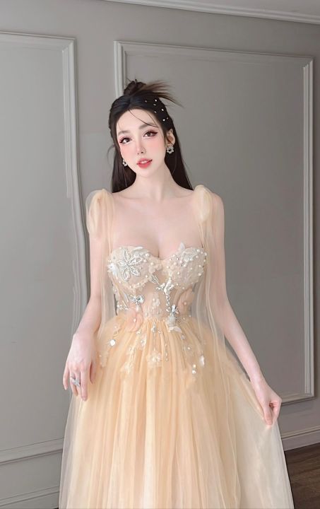 EasyJoin LV023 เดรสผู้หญิง เดรสยาวออกงาน เดรสปาร์ตี้ งานพรีออเดอร์-14-21วัน สนใจเช่าทักแชททาง ...