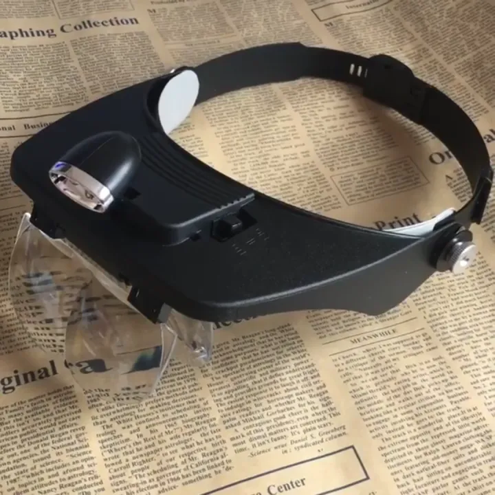 Professional Design Headband Magnifier Glasses with Light Magnifying ...