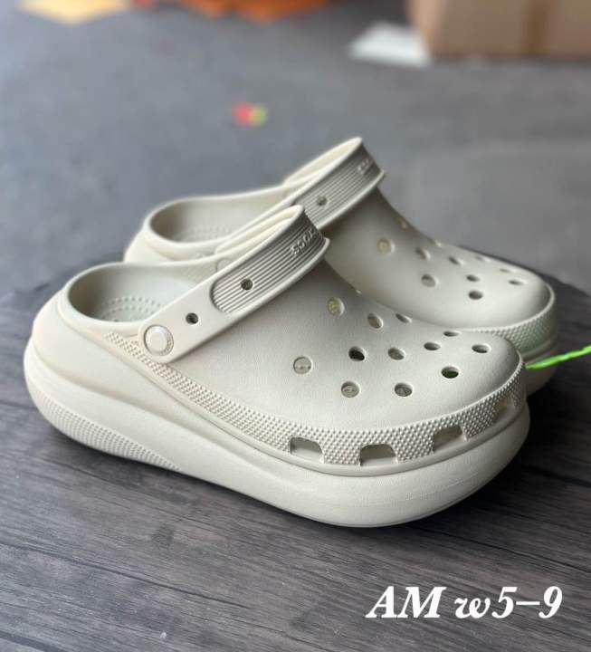 รองเท้า Crocs 6cm รองเท้าแบบสวมส้นสูงของผู้หญิง รุ่น มาใหม่ รับรองสินค้าเหมือนในรูป สินค้าถ่าย ...