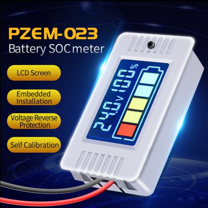 PZEM 023 วัดแบต SOC Meter LCD วัดความจุ แบตเตอรี่ DC Battery 12V 24V ...