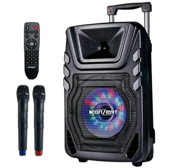 KONZERT PA-8 "8 PORTABLE TROLLEY SPEAKER WITH USB PORT / BLUETOOTH / FM ...