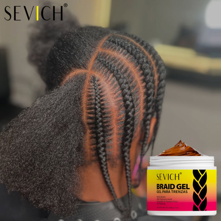 SEVICH 100g Biotin Braid Styling Gel Edge Control Frizz Smooth Hair Wax ...
