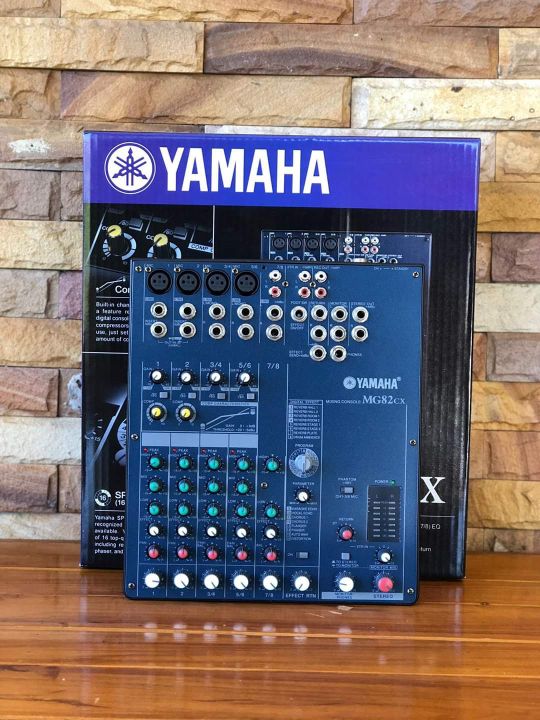 มิกซ์เซอร์ Yamaha MG82 พร้อมเอฟเฟคแท้ 100 % เสียงแจ๋มมาก MG82cx มิกซ์เซอร์ 4 ช่อง XLR/ 2 ช่อง ...