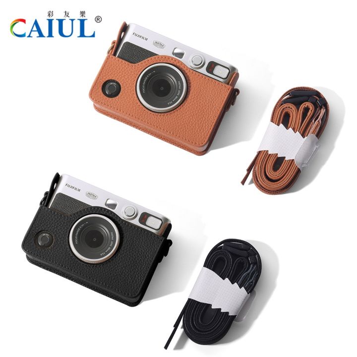 Vintage Genuine Leather Camera Bag for Instant Photography Storage And ...