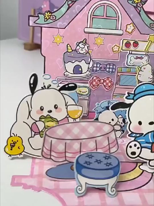 Sanrio Quiet Book Castle Series Kuromi Quiet Book Sanrio Castle 3D ...