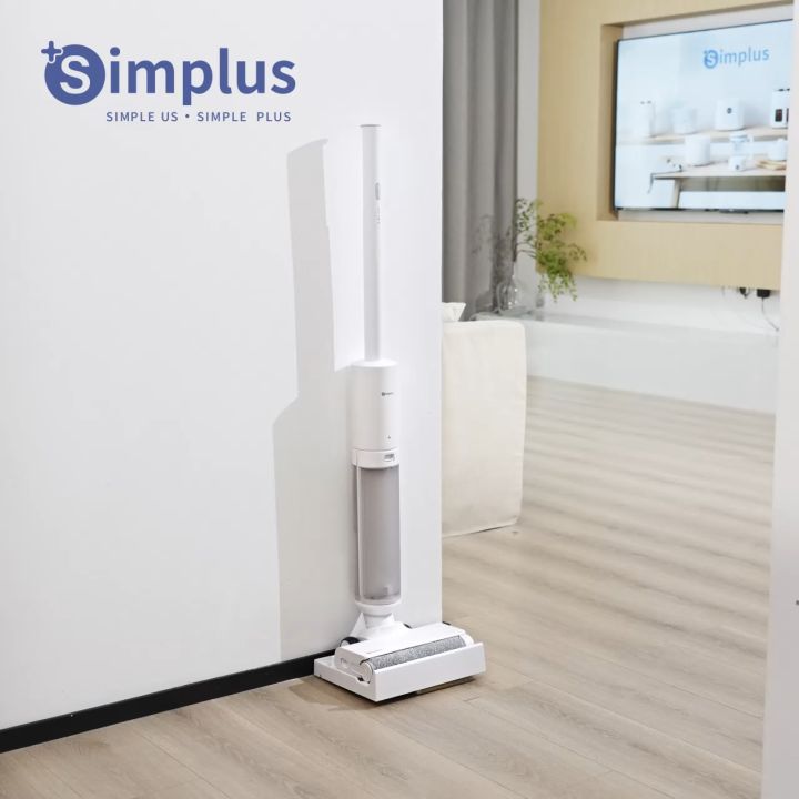 Simplus Floor Washer丨2.8kg Lightweight丨Tangle-Free Roller Brush丨99.99% ...