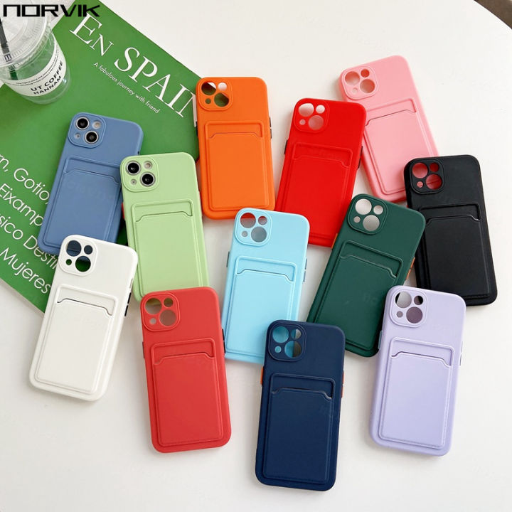 Norvik Purple Silicone Soft Casing Card Slot Bag Shockproof Creative