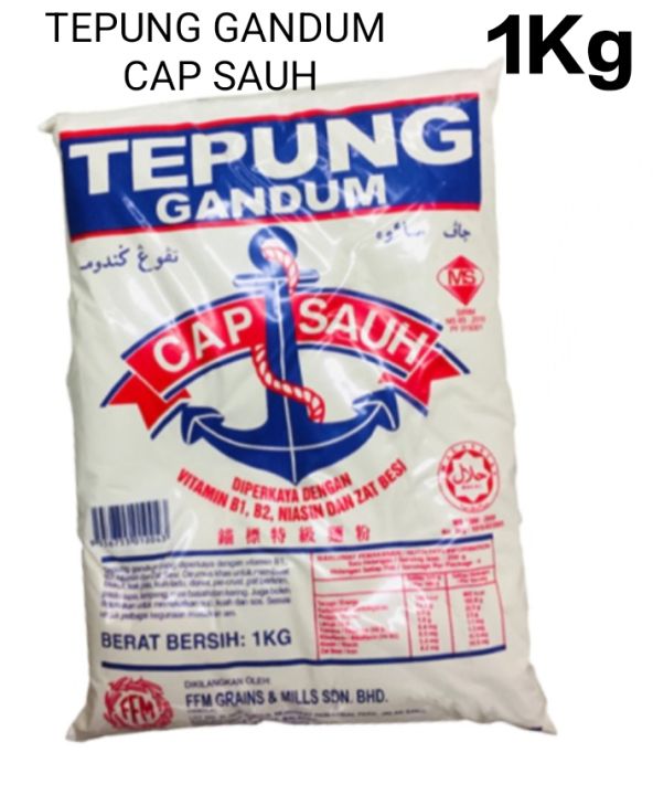 [Harga Borong] Tepung Gandum Cap Sauh ( 1KG ) MEMBUAT BISKUT, KEK, PAU ...