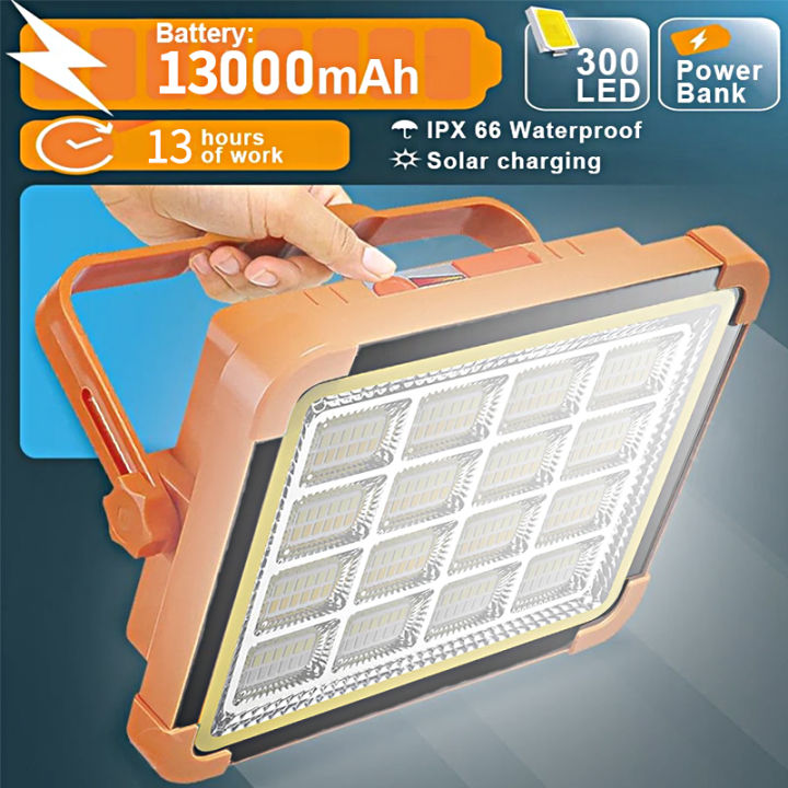 TOP 300W Lampu Emergency Led Multifungsi power bank solar cell IP66 ...