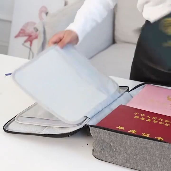 Storage Bag with lock large capacity Documents storage bag with zipper ...