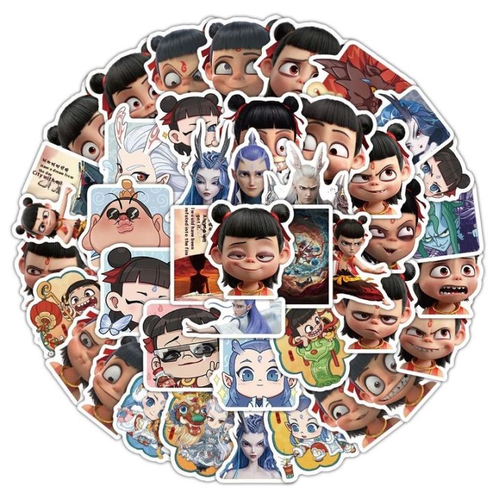 Cute Nezha Stickers Set for Kids - Decorative Cartoon Stickers | Lazada
