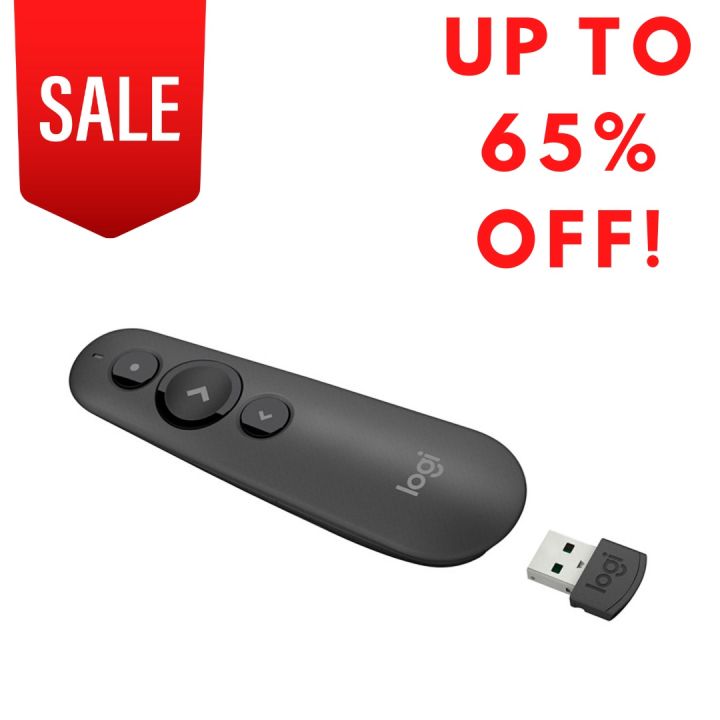 WITH FREEBIE! Logitech R500 Laser Presentation Remote Presenter (Black ...