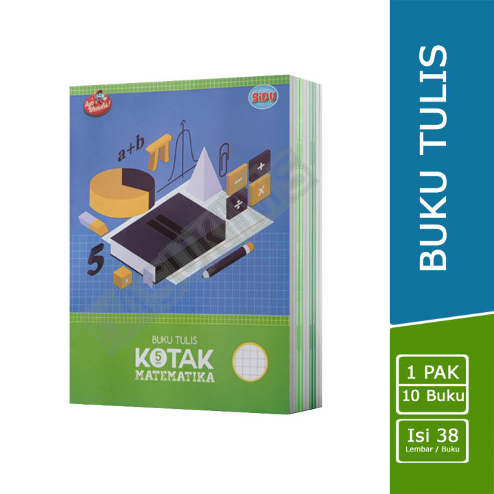 10 - Buku Tulis Isi 38 Lembar / 1 Pak SIDU Matematik / STRIMIN 5 MM ...