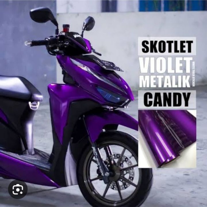 Stiker Skotlet Body Motor merah metalik /Glossy Motor Candy ( 50 cm x ...