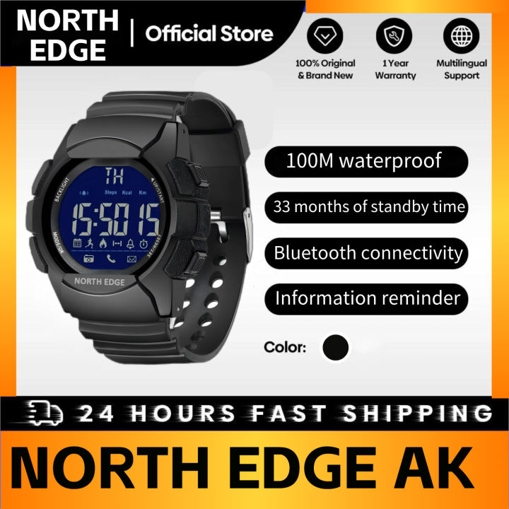 NORTH EDGE AK Men Smart Watch Standby Time Smartwatch stopwatch ...