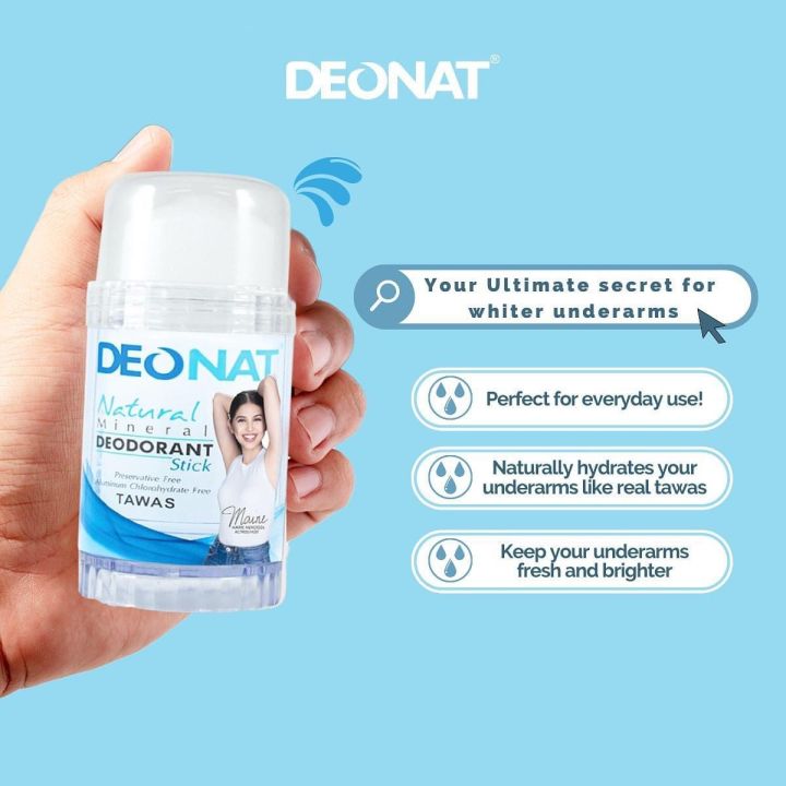 DEONAT Natural Mineral Deodorant Stick ( Tawas ) 80g | Lazada Singapore