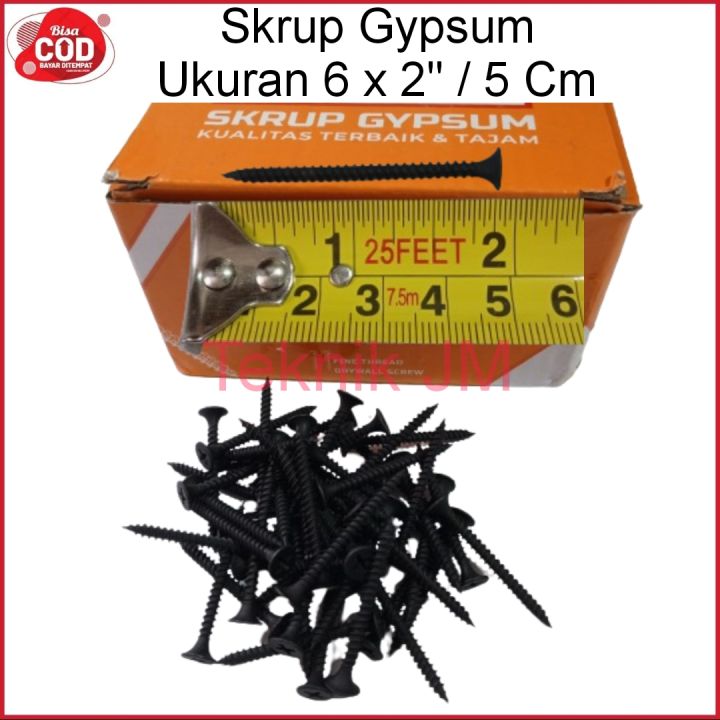 Skrup Gypsum 1 Kotak - Dus Ukuran 5 CM [ 6 x 2 INCH ] Panjang Sekrup ...