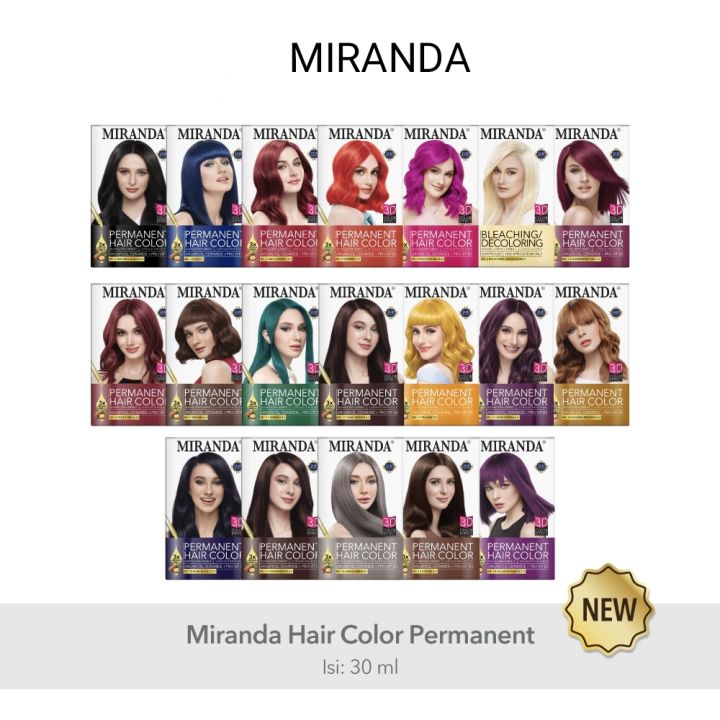 MIRANDA Hair Color 3D Color Effect (30mlx 2)+10ml /Miranda Permanent ...
