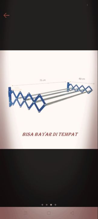 jemuran dinding lipat beriket menggunakan bahan logam besi asli tebal ...