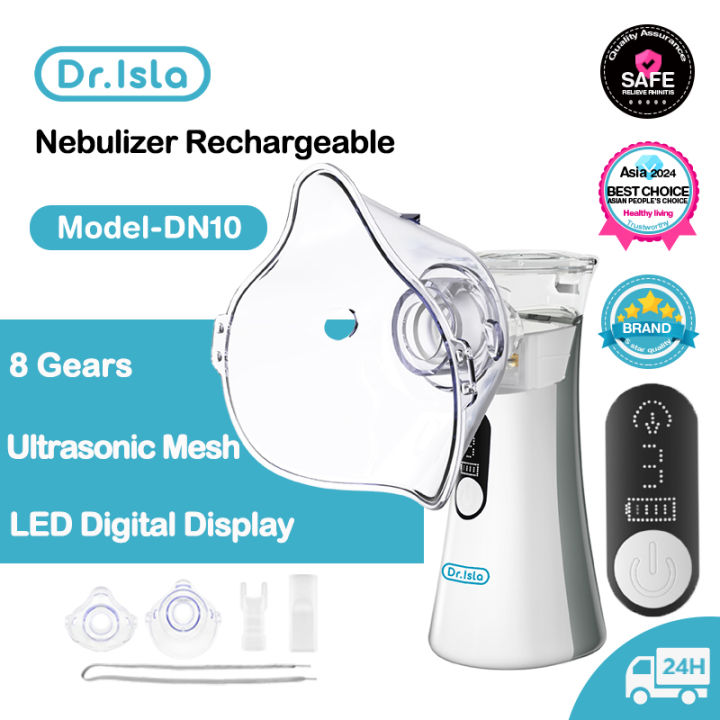 Dr.isla LCD Display Nebulizer Handheld Portable Autoclean Nebuliser ...