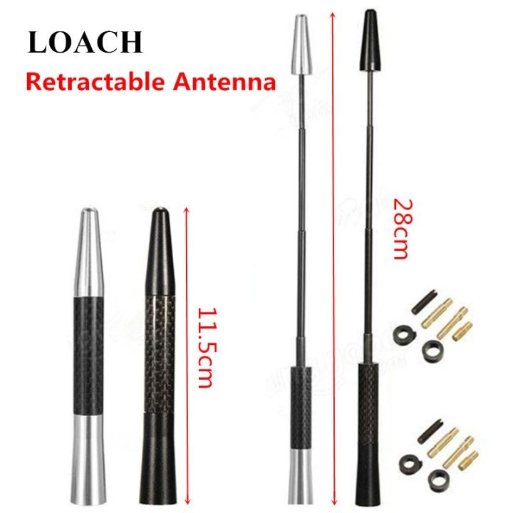 Retractable Universal Carbon Fiber Pattern Car Radio Signal Antenna ...
