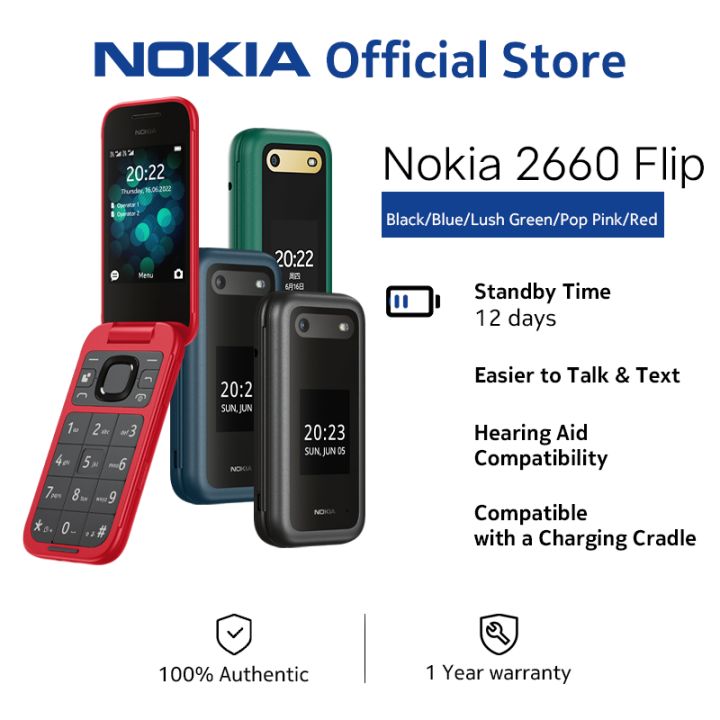 Nokia 2660 Flip Phone 4G Keypad Basic Phone 2.8'' Big Bottons Easy to ...