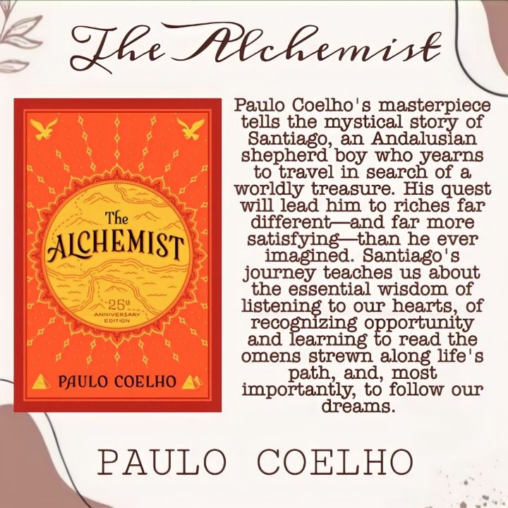 THE ALCHEMIST by Paulo Coelho | Lazada PH