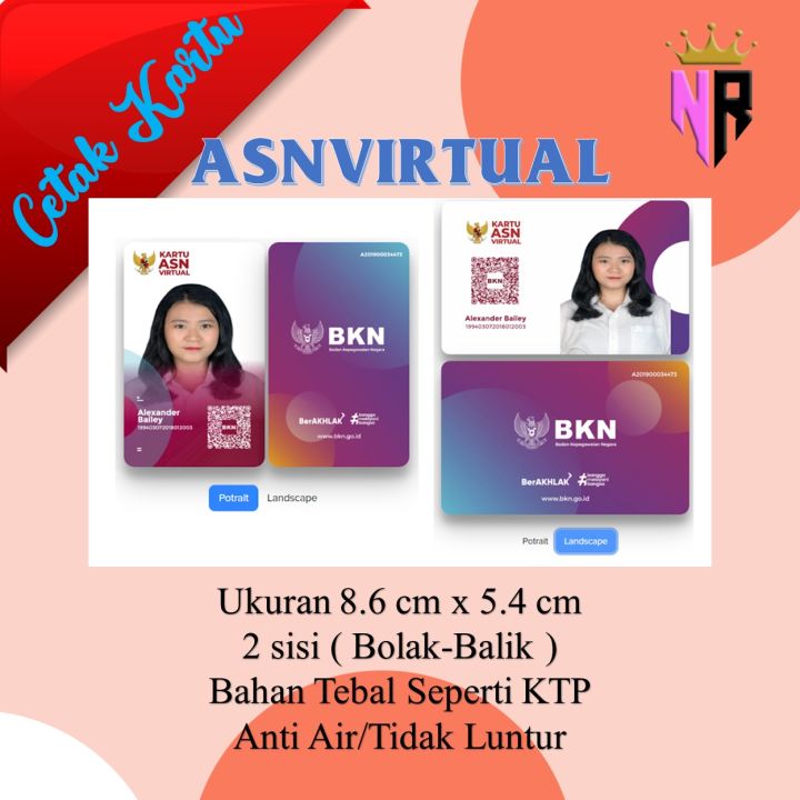 Cetak KARTU ASN VIRTUAL | Lazada Indonesia