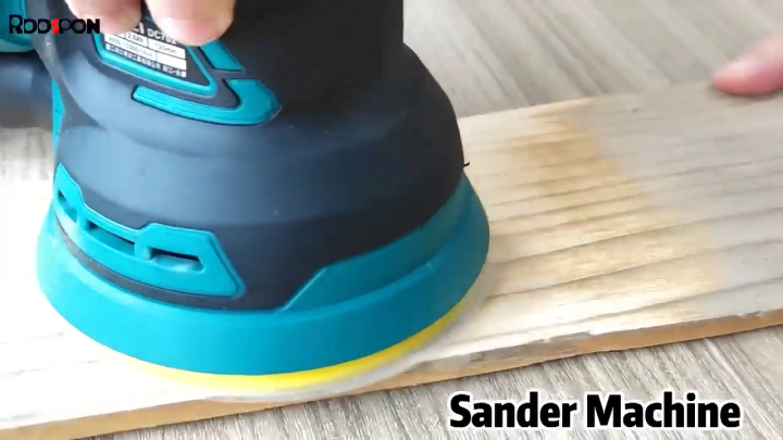 125mm Cordless Random Orbital Electric Sander Wood Grinder Car Polisher ...