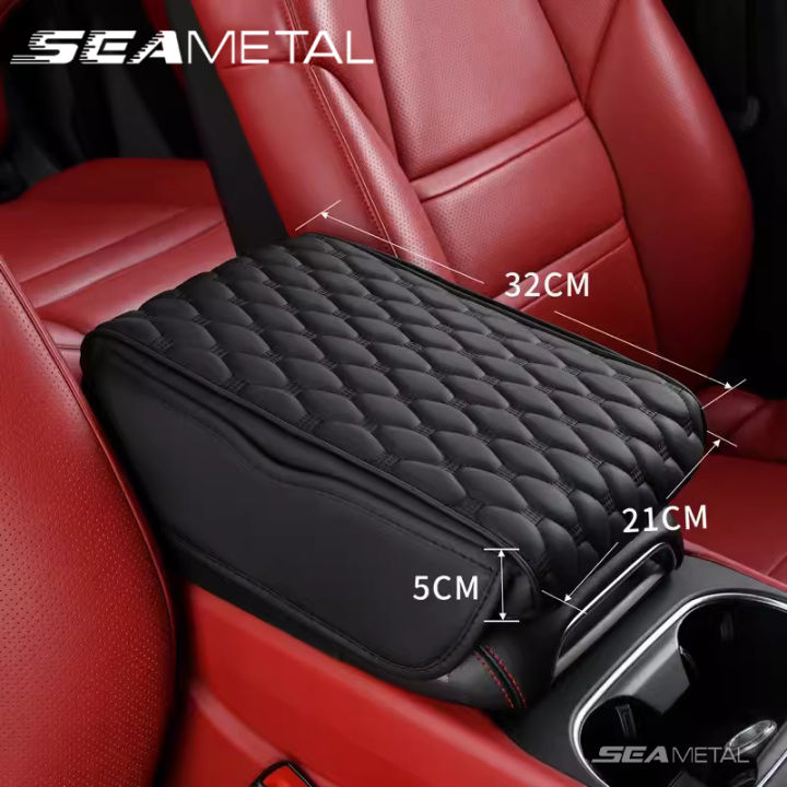 SEAMETAL Car Armrest Box Cover Thicken Memory Foam Arm Rest Mat with ...