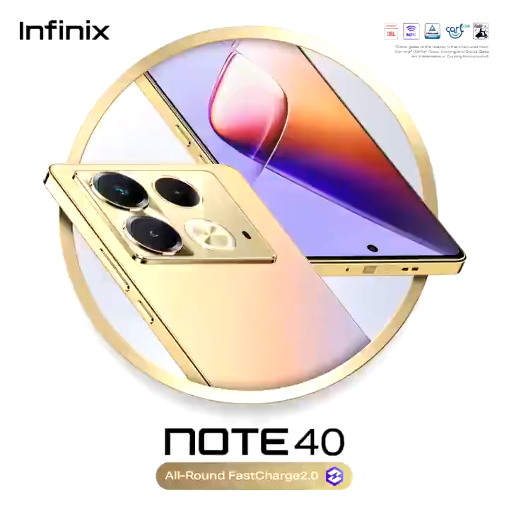 Infinix NOTE 40 5G 512GB+12GB(UP TO 24GB) | MediaTek D7020 108MP CAMERA ...