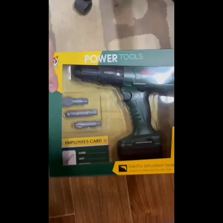 Kids Cordless Electric Drill Tool Set With 3 Pc Drill Bit, Battery ...
