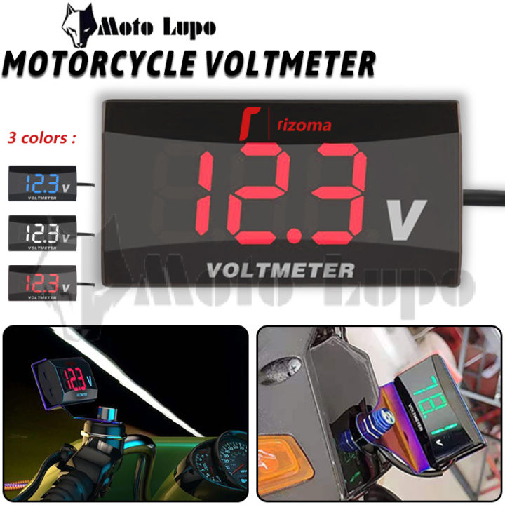 Muto Lupo Motorcycle/Car LED Voltmeter 12V WIith Bracket Waterproof P ...