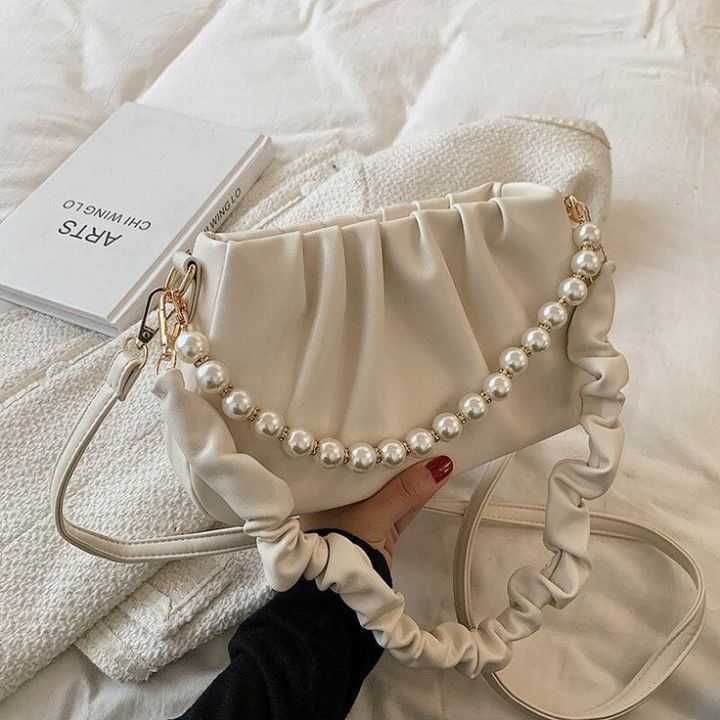 Tas selempang wanita kerut 2 tali - tas kerut mutiara - tas ailin ...