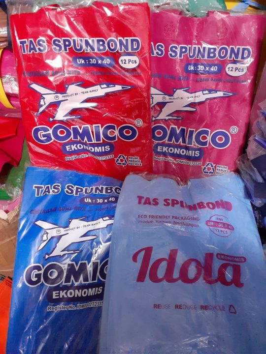 tas spunbond tali ukuran 30x40x8 (isi 12pcs) harga lusinan | Lazada ...
