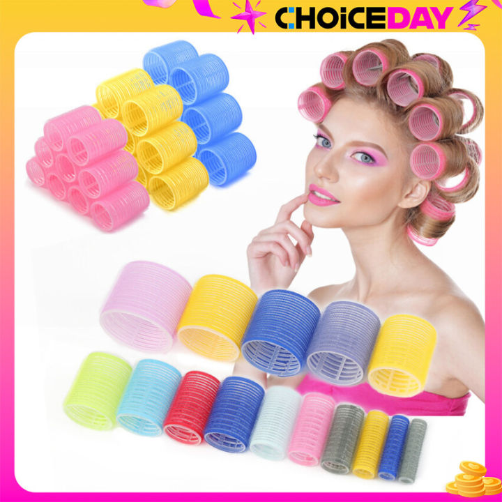 Hot selling 6-piece mixed color nylon plastic curler set DIY hair ...