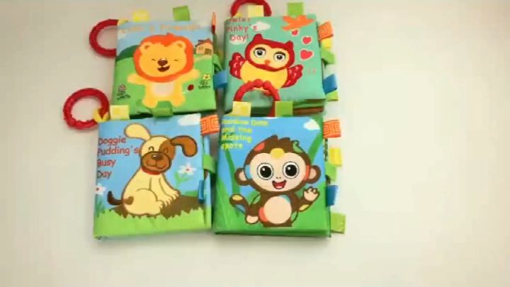 【K034】Children Early Learning English Fabric Cloth Books Numbers ...