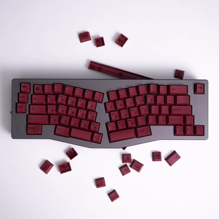 【Keycap Only】Minimalist Red Keycap Set Cherry Profile PBT Sublimation ...
