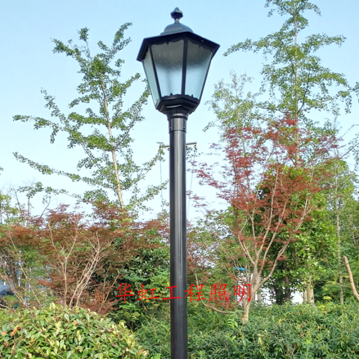 Outdoor Hexagonal Courtyard Lamp High Pole Garden Landscape Light 3m 3 ...