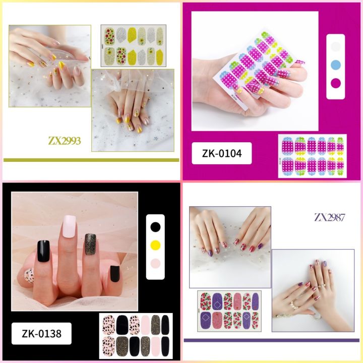 12pcs/set Cute Nail Sticker Cartoon Fashion Tearable and Durable DIY ...
