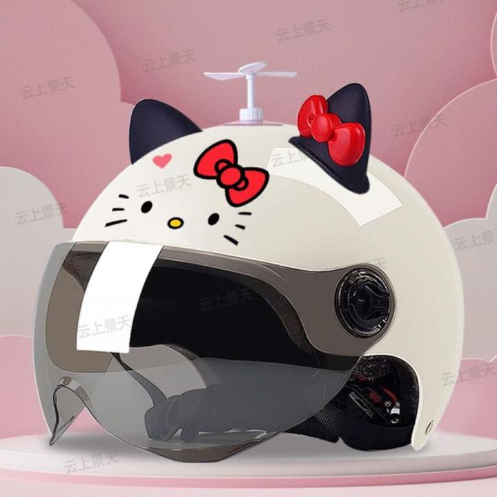 Anime Kawaii Hello Kitty Cinnamoroll Sanrio Motorcycle Helmet ...