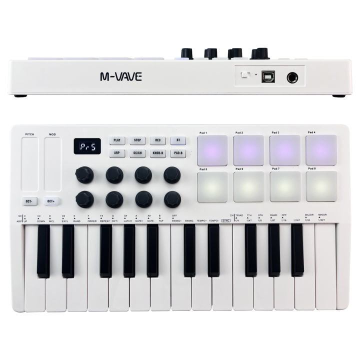 25-Key MIDI Controller Keyboard Mini Portable USB Keyboard Piano MIDI ...